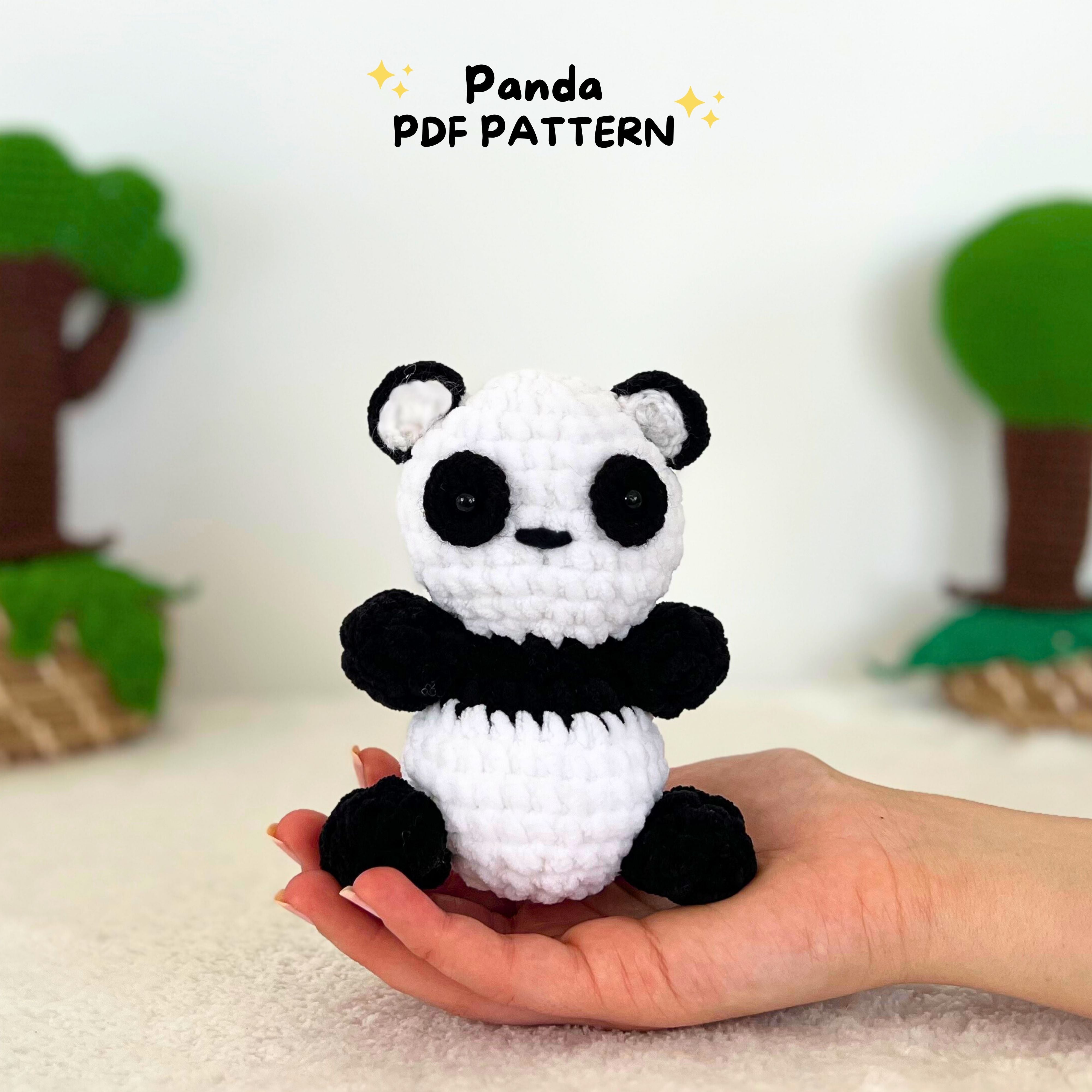 Panda crochet pattern, Safari animals crochet pattern, amigurumi patte ...