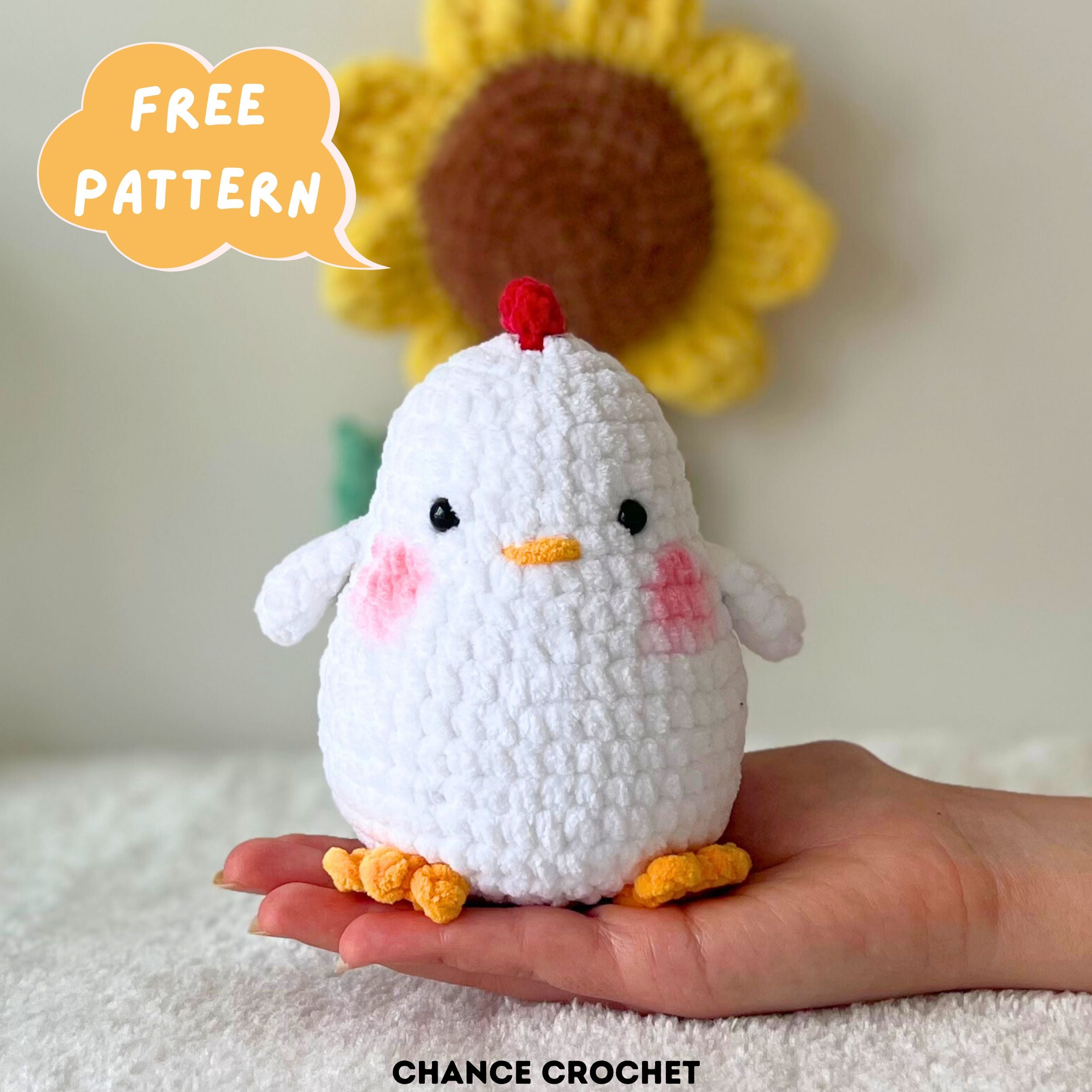 FREE Chicken Crochet Pattern PDF| English – Chance Crochet